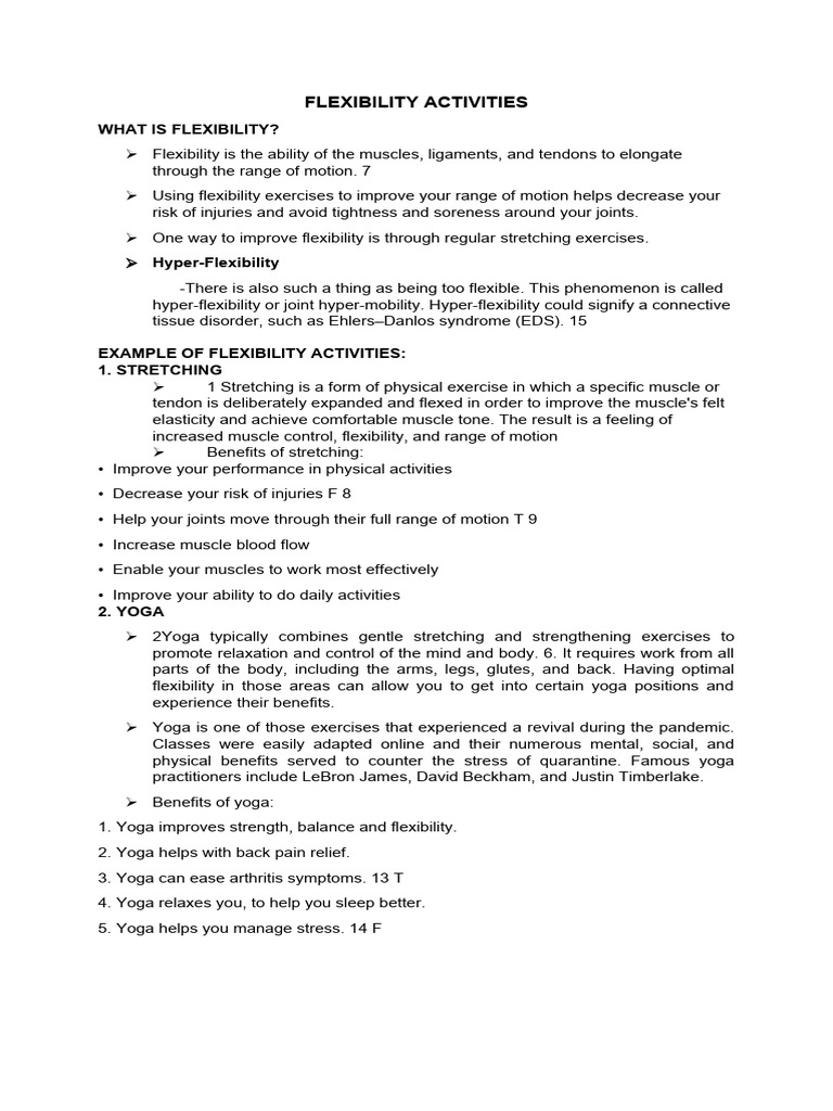 Flexibility | PDF | Flexibility (Anatomy) | Pilates