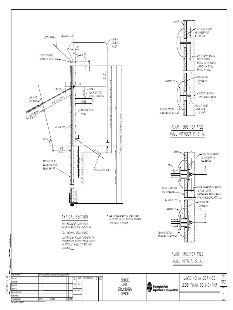 Soldier Pile Steel & Timber Lagging | Download Free PDF | Deep ...