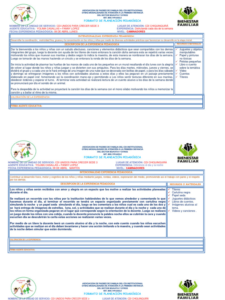 2da Sem Abril Caminadores | PDF | Reloj