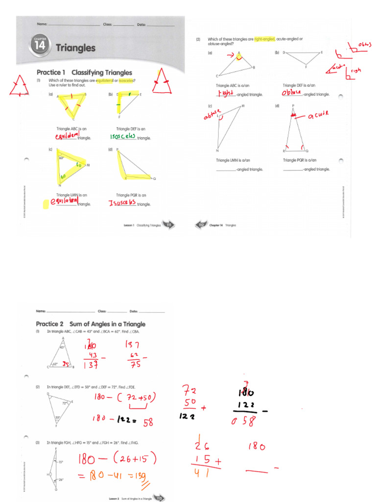 Math Triangle Grade 5 | PDF
