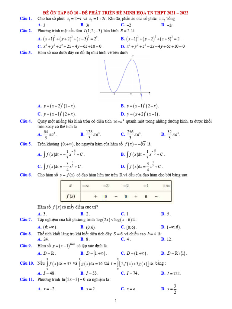 De On Tap So 10 - de Phat Trien So 2 - HDG Chi Tiet | PDF