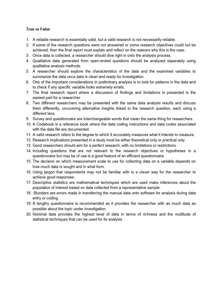 MT Practice Questions | PDF | Survey Methodology | Data