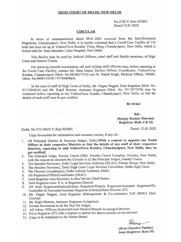 COVID Care Facility Circular | PDF