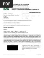 Escrito Libre IMSS para La Renovacion Del Certificado Digital | PDF