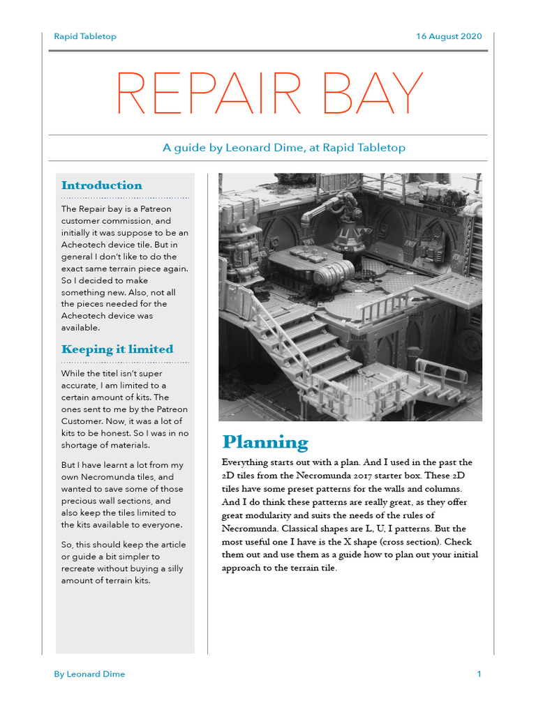 Repair Bay Article | PDF