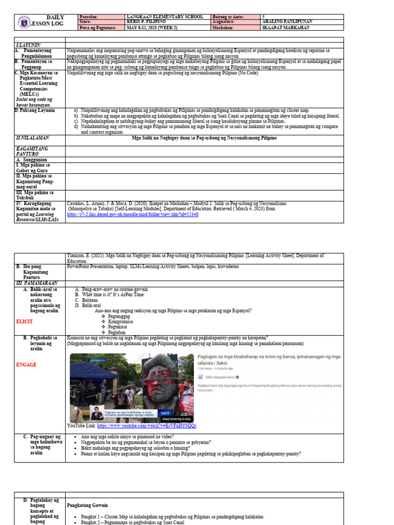 DLL G5 Ap Q4 Cot2 | PDF