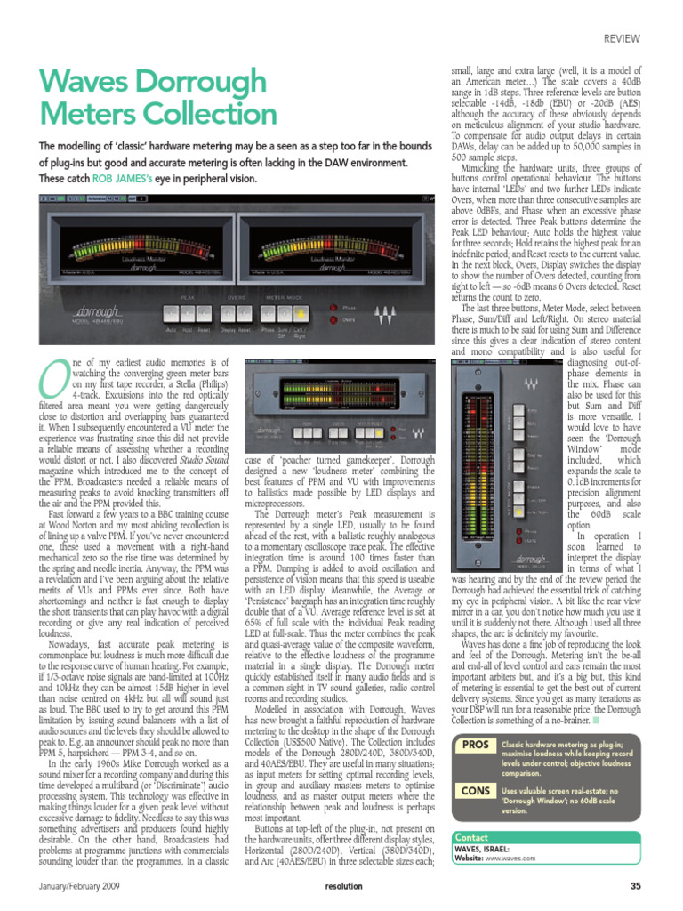 Waves Dorrough Meters Collection | PDF | Electronics | Electrical Engineering