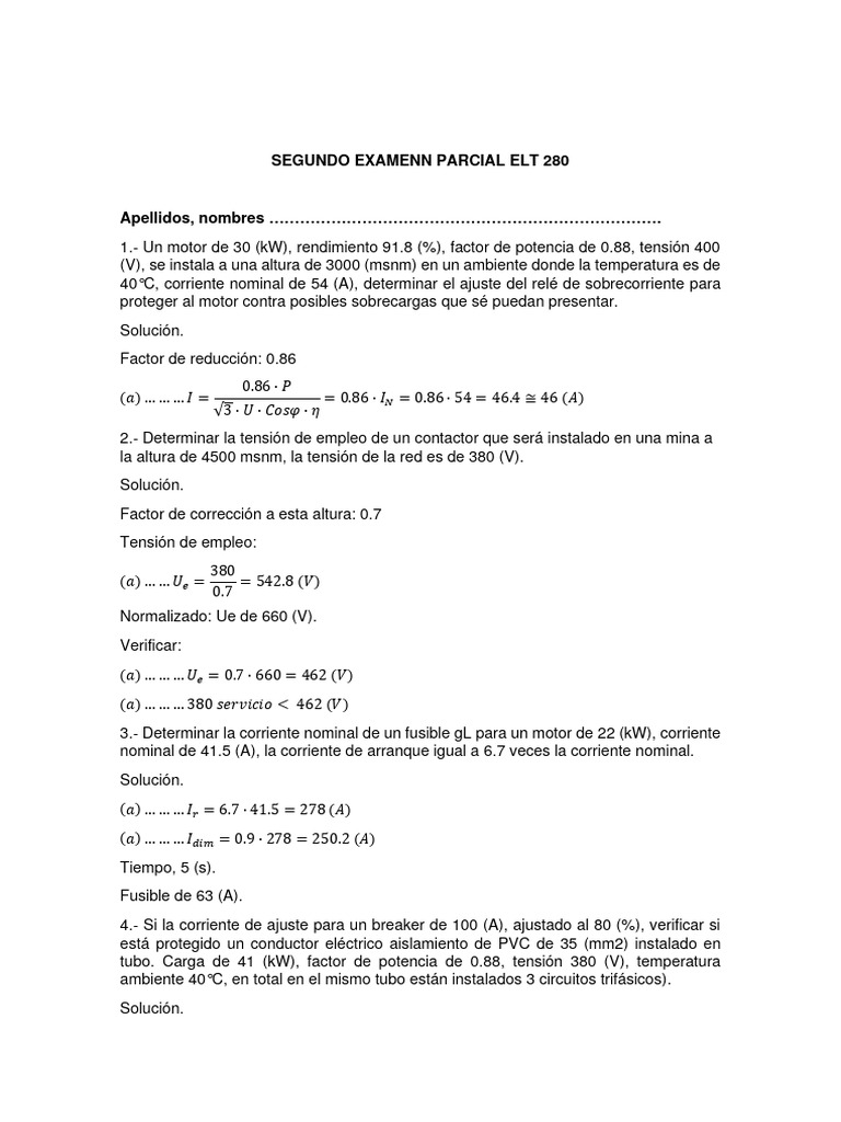 Iido Examen Parcial Elt 280 II 2022 Sol | PDF | Cantidad | Metrología