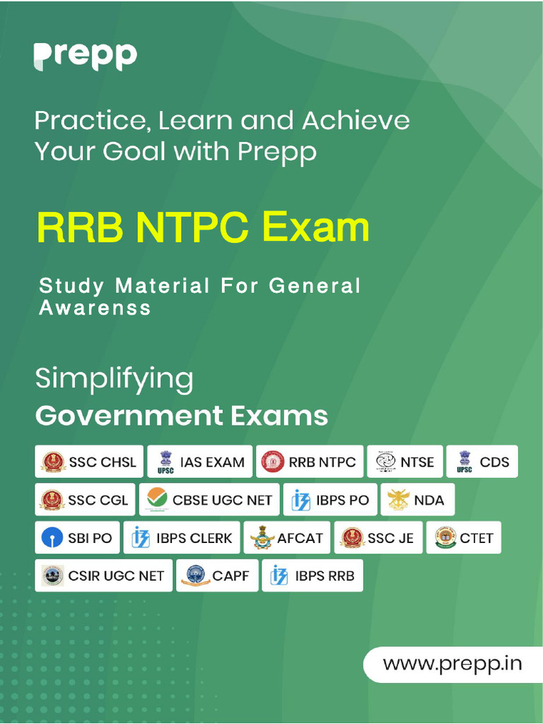 RRB NTPC E: Study Material For General Awarenss | PDF | Indian Ocean | Atlantic Ocean