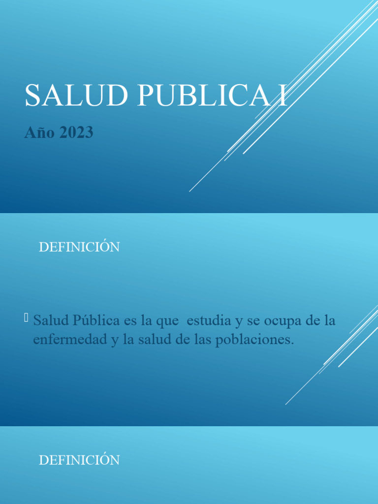 Introducción a la Salud Pública 2023 | PDF | Salud pública