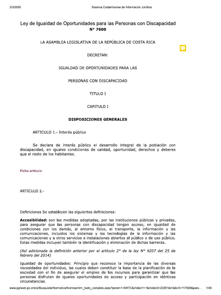 Ley 7600 | PDF
