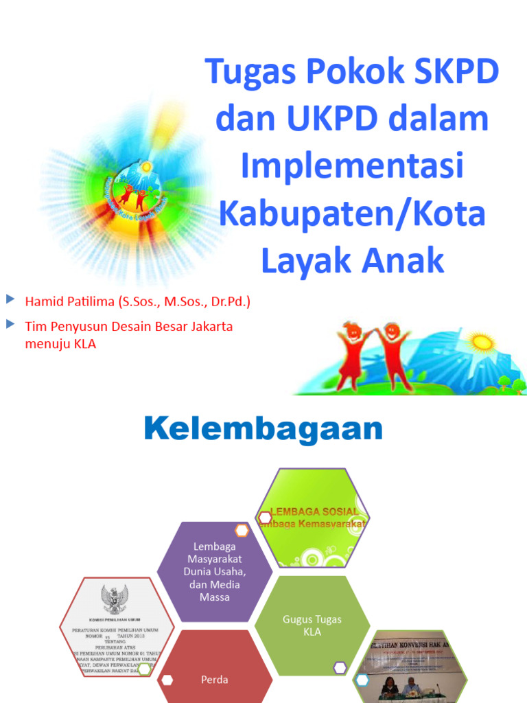 Tugas SKPD dalam KLA Kabupaten/Kota | PDF