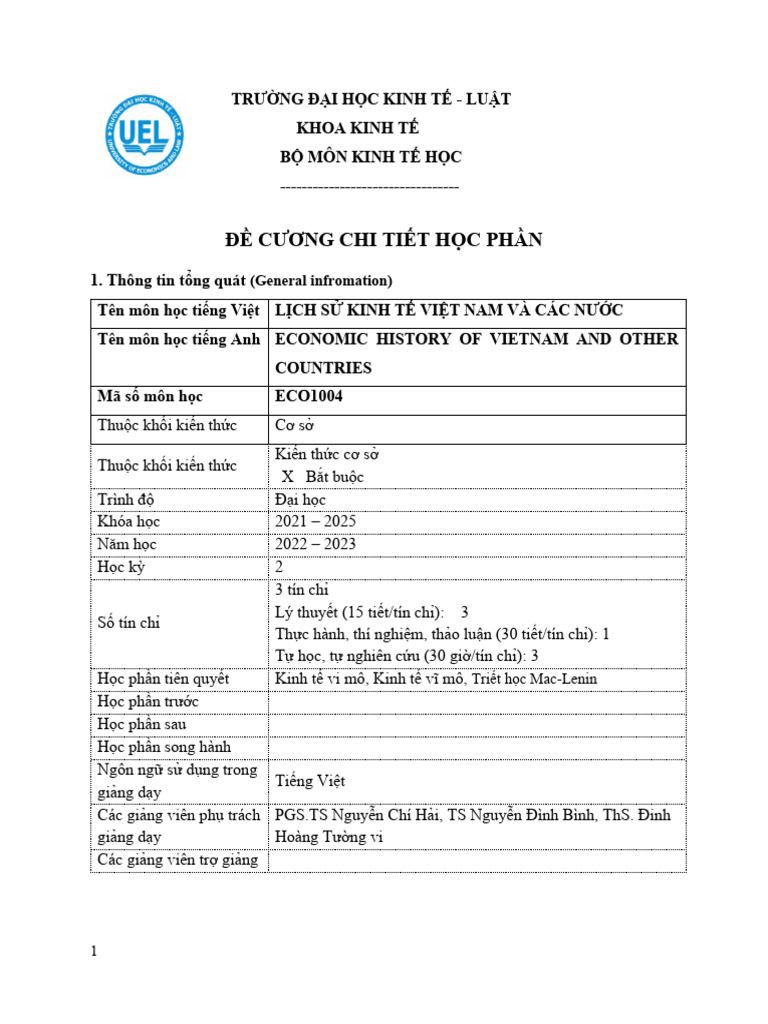 (Cập nhật 2023) ĐỀ CƯƠNG LICH SU KINH TE VIET NAM VA CAC NUOC 2023 | PDF