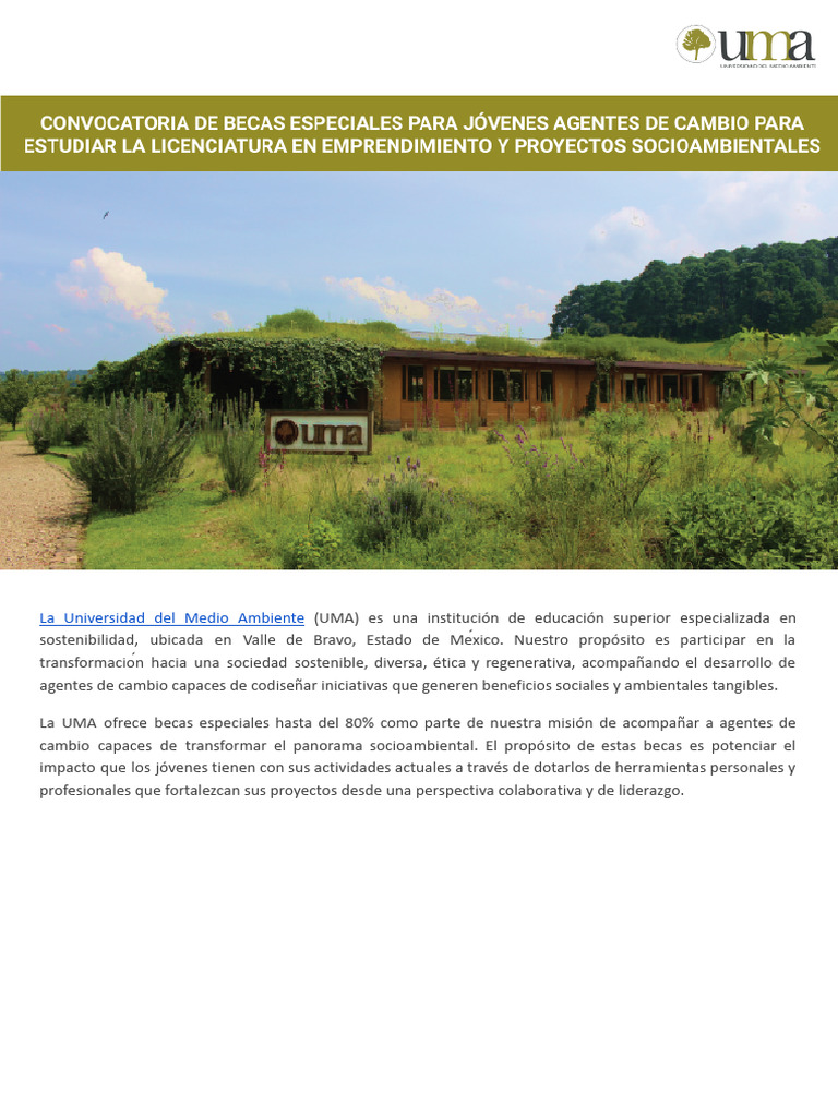 Convocatoria Beca Agencia de Cambio LEPSA 2024 | PDF | Sustentabilidad