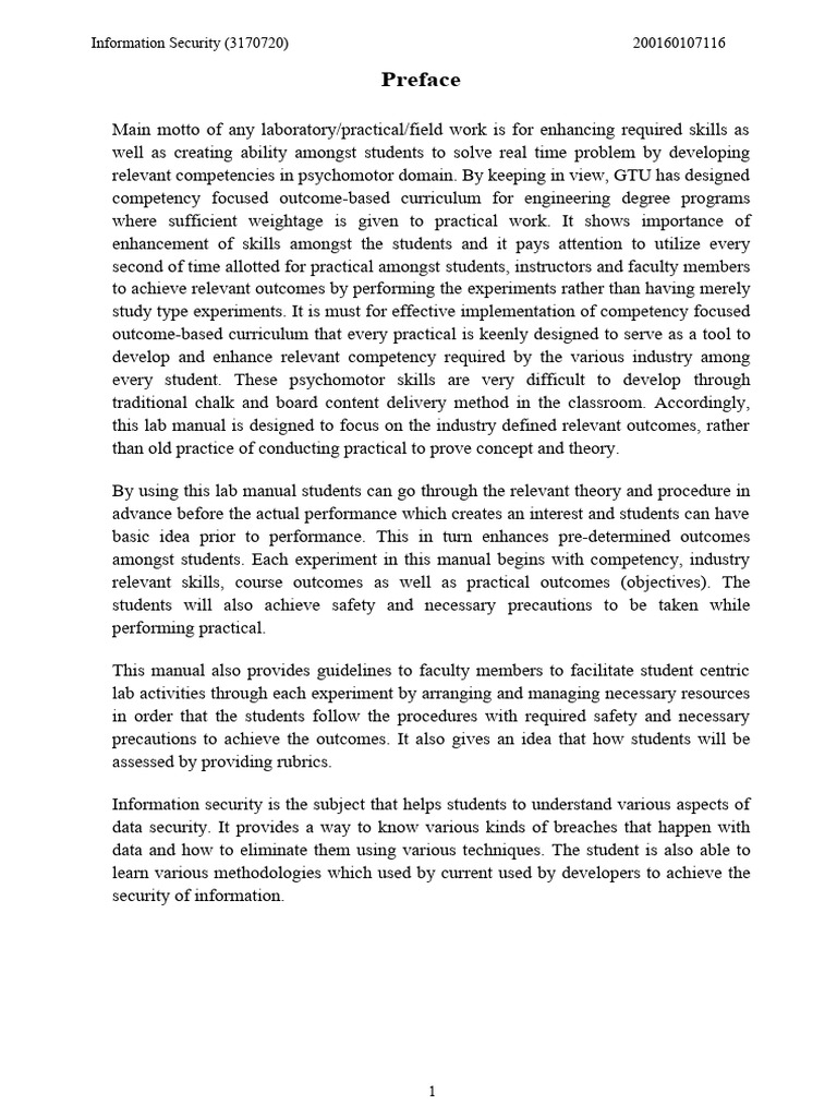 Information Security Lab Manual Guide | PDF | Cryptography | Cryptanalysis