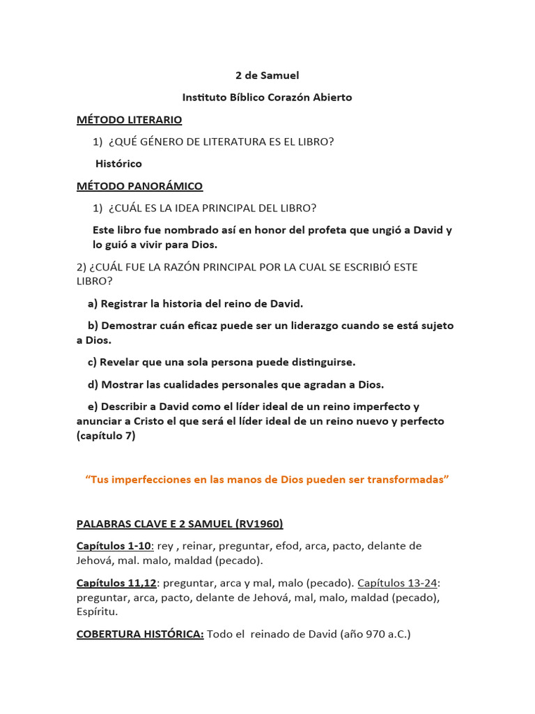 2 de Samuel | PDF | David | Saulo