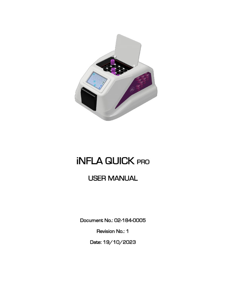 User Manual - ESR EDTA Analyser - 2 - INFLAQUICK Pro | PDF | Image Scanner