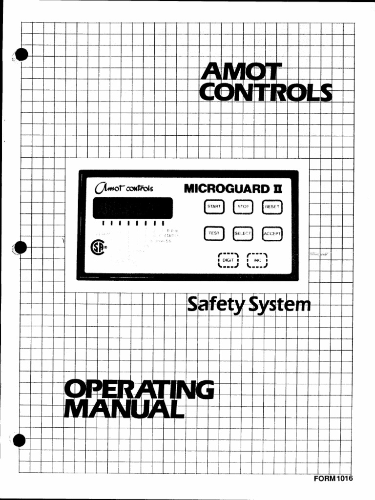 Amot Microguard II Operating Manual | PDF