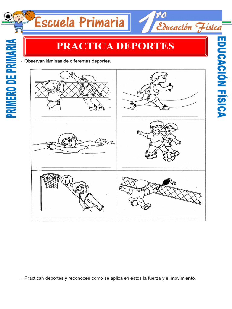 Practica Deportes para Primero de Primaria | PDF | Pelota | Asociación ...