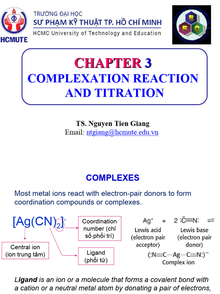Chap 3. Complexation ReactionTitration | PDF | Coordination Complex | Chemistry