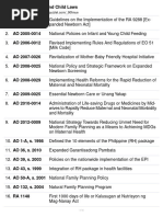 RA 7600 Rooming in and Breast Feeding Act of 1992 Milk Code RA 10354 R ...