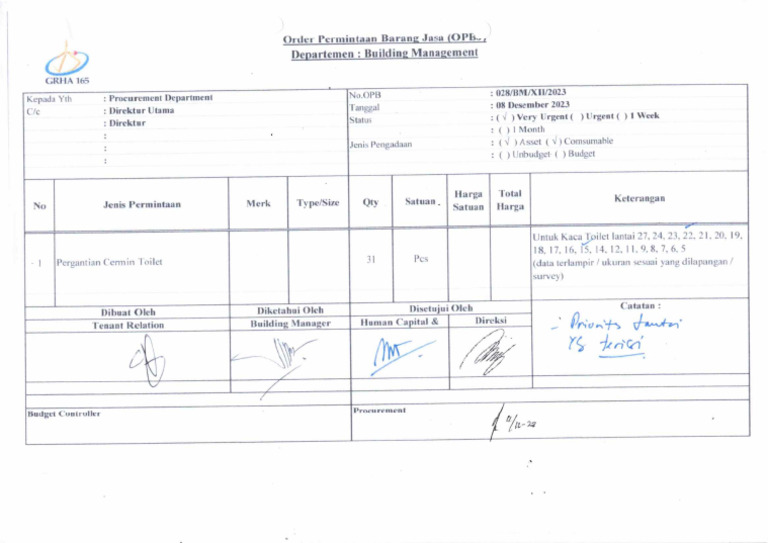 OPB Kaca Toilet | PDF