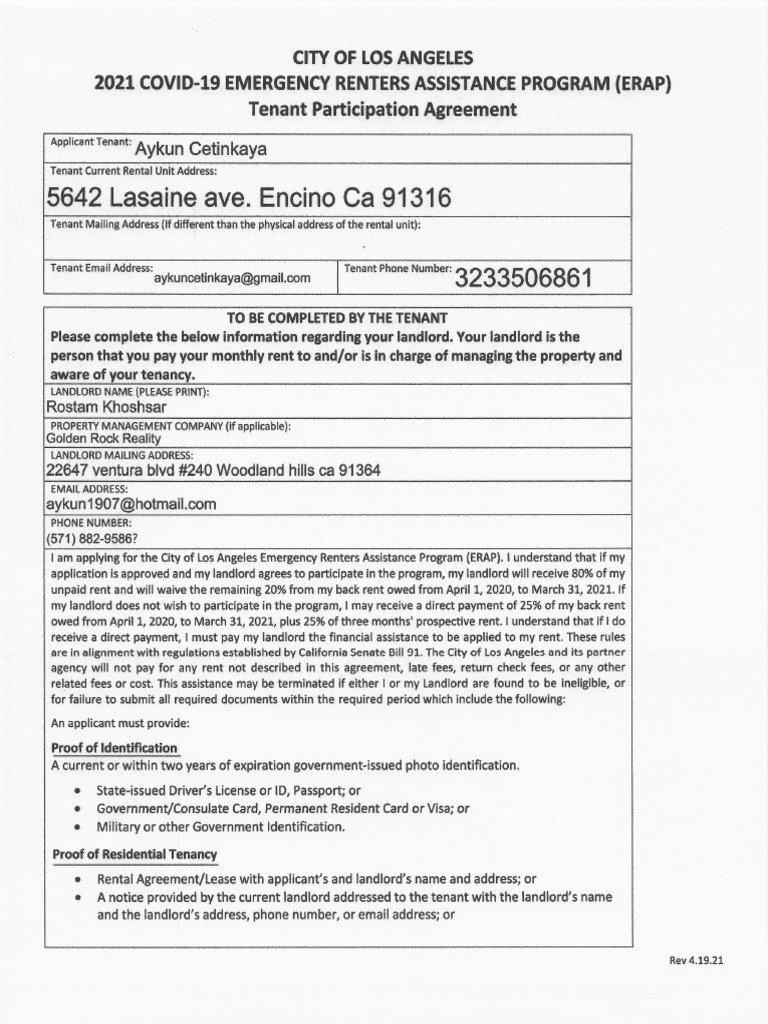 Z-emergency Rental Paper | PDF