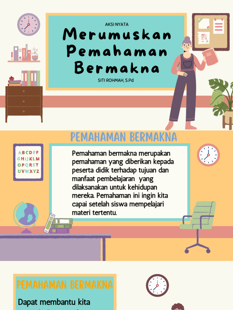 SITI ROHMAH Aksi Nyata Merumuskan Pemahaman Bermakna | PDF | Karier ...