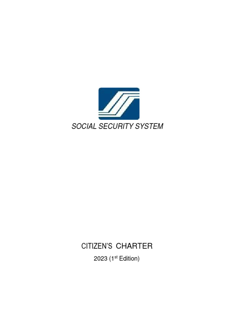 2023 Social Security System Charter | PDF | Welfare | Online And Offline