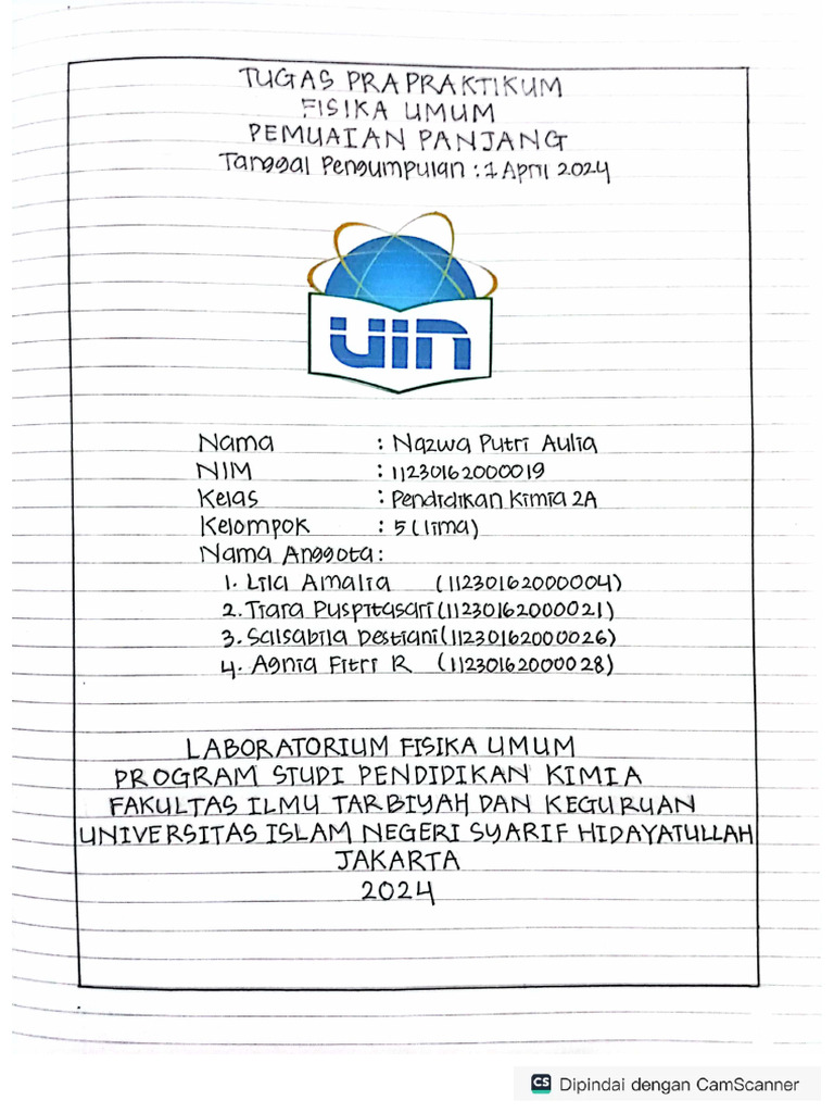 2A - 19 - Nazwa Putri Aulia - Tugas Pra Praktikum Pemuaian Panjang | PDF