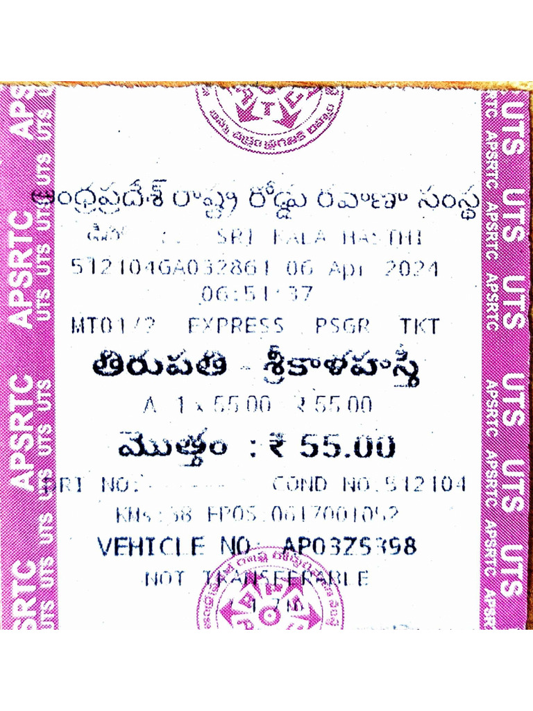 Bus Ticket | PDF