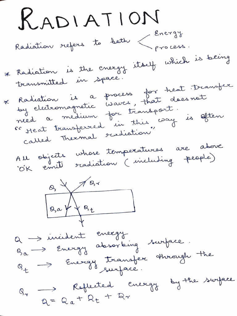 Radiation (Heat Transfer) | PDF