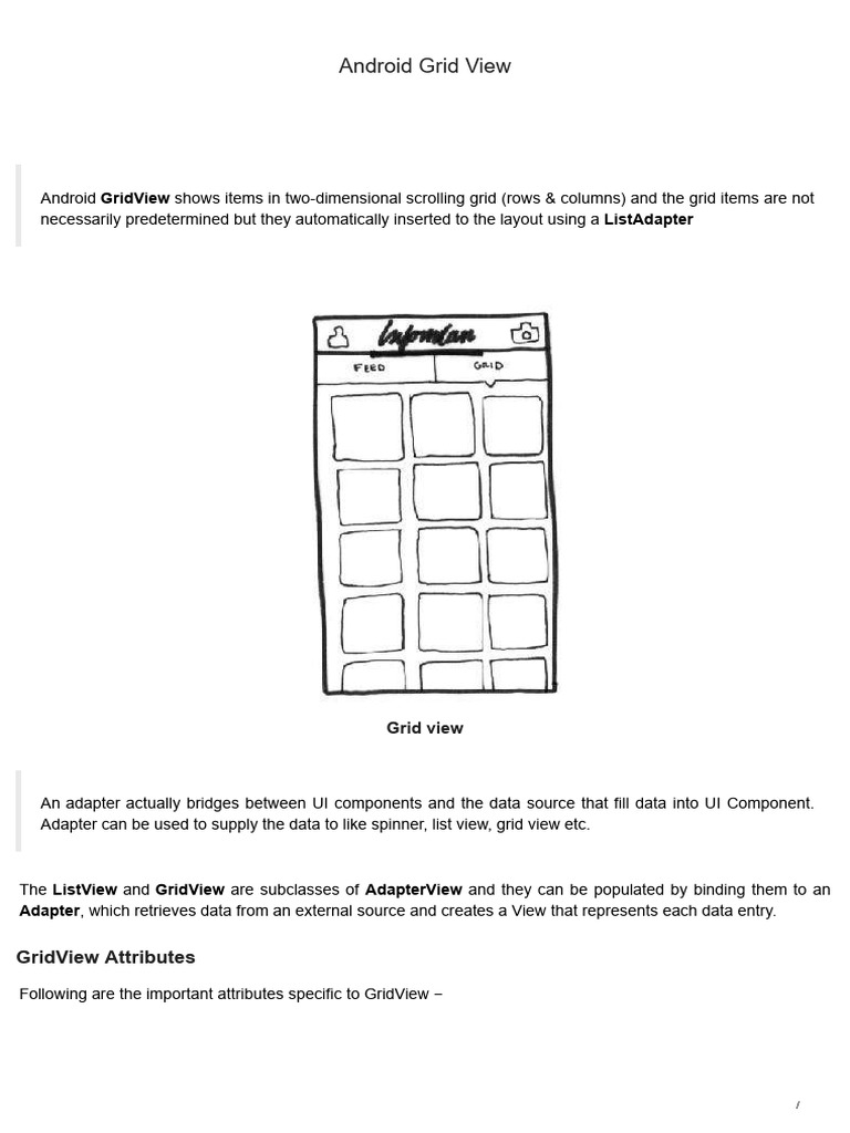 Android Grid View | PDF | Android (Operating System) | Application Software Android Grid View | PDF | Android (Operating System) | Application Software