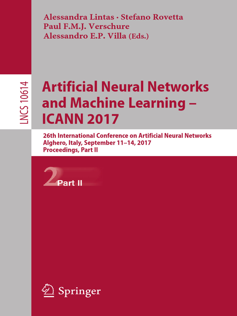 Lintas Et Al. - 2017 - Artificial Neural Networks and Machine Learning | PDF | Artificial Neural ...