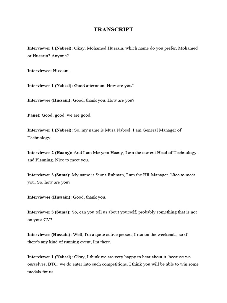 TRANSCRIPT | PDF | Interview | Cognitive Science