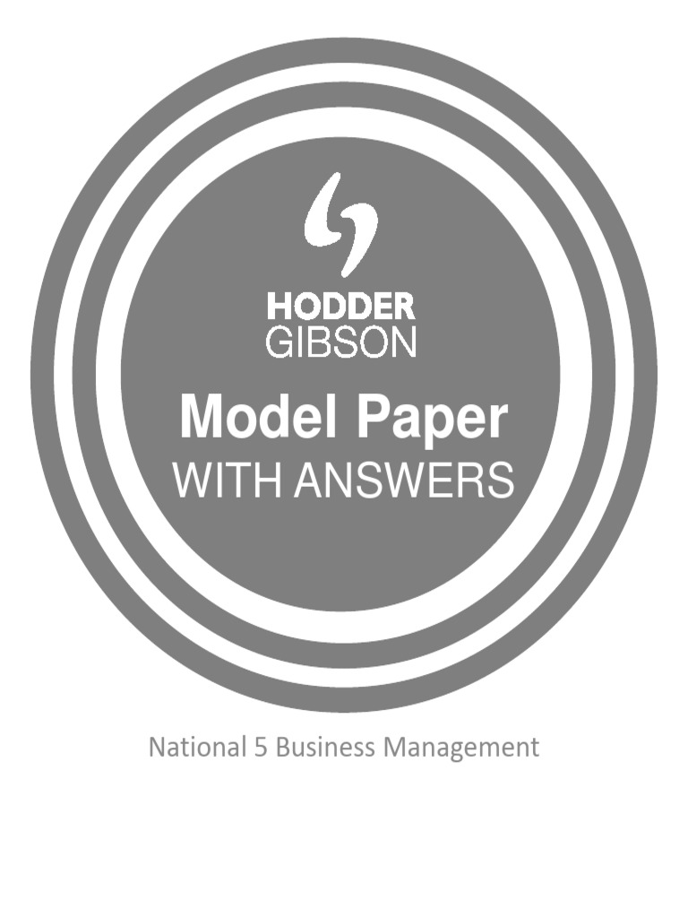 N5 Business Management Model Paper | PDF | Customer | Employment