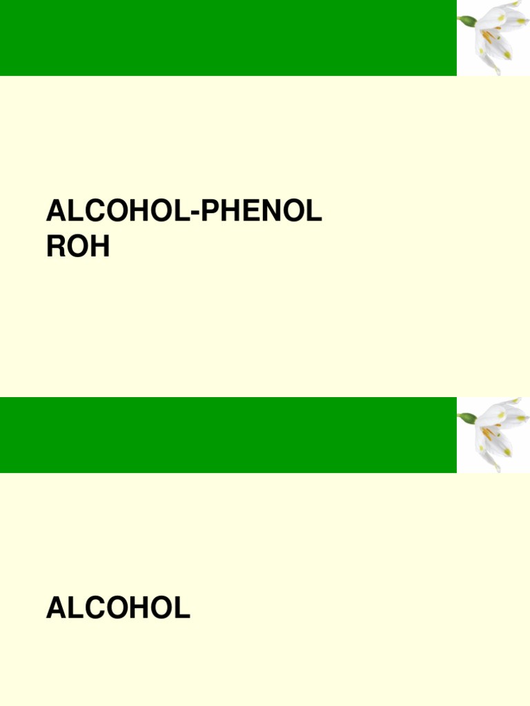 Chapter 9 - Phenol Alcohol | PDF