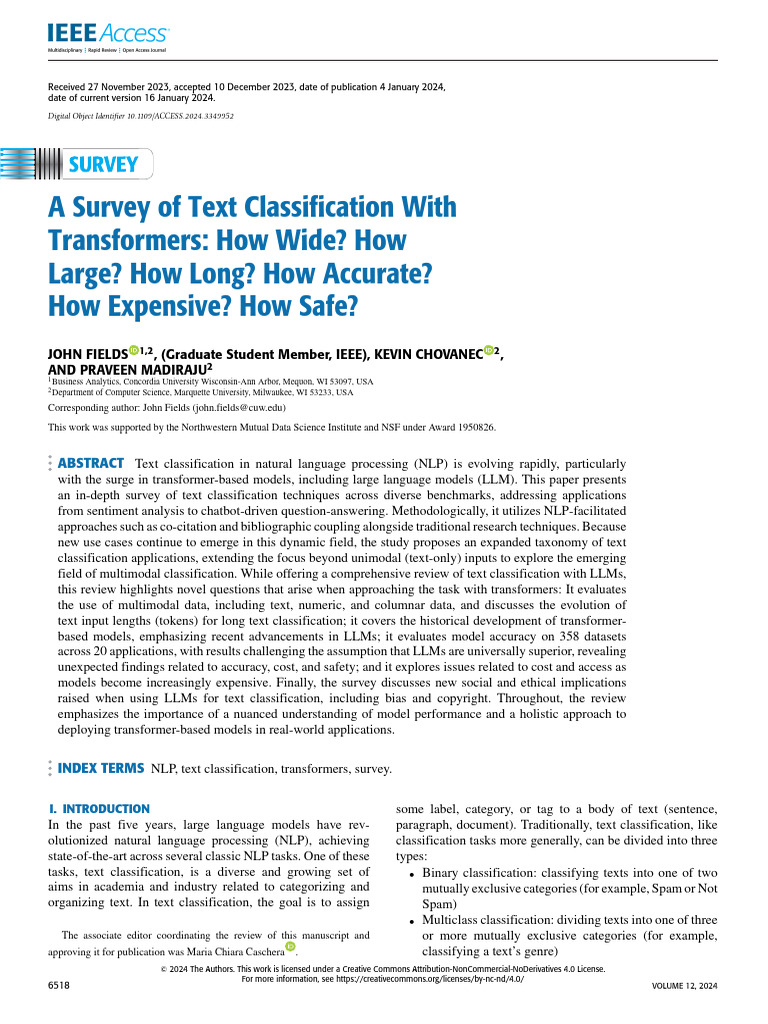 A Survey of Text Classification With Transformers How Wide How Large How Long How Accurate How ...