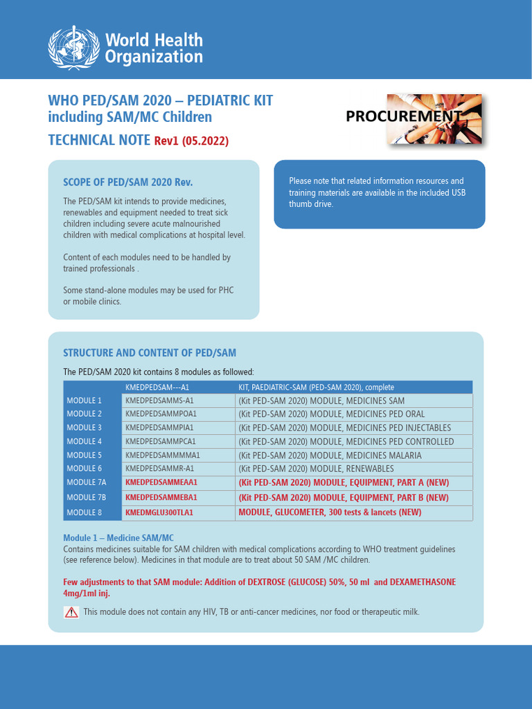 Ped Sam Pediatric Kit 16may2022 | PDF | Pediatrics | Health Sciences