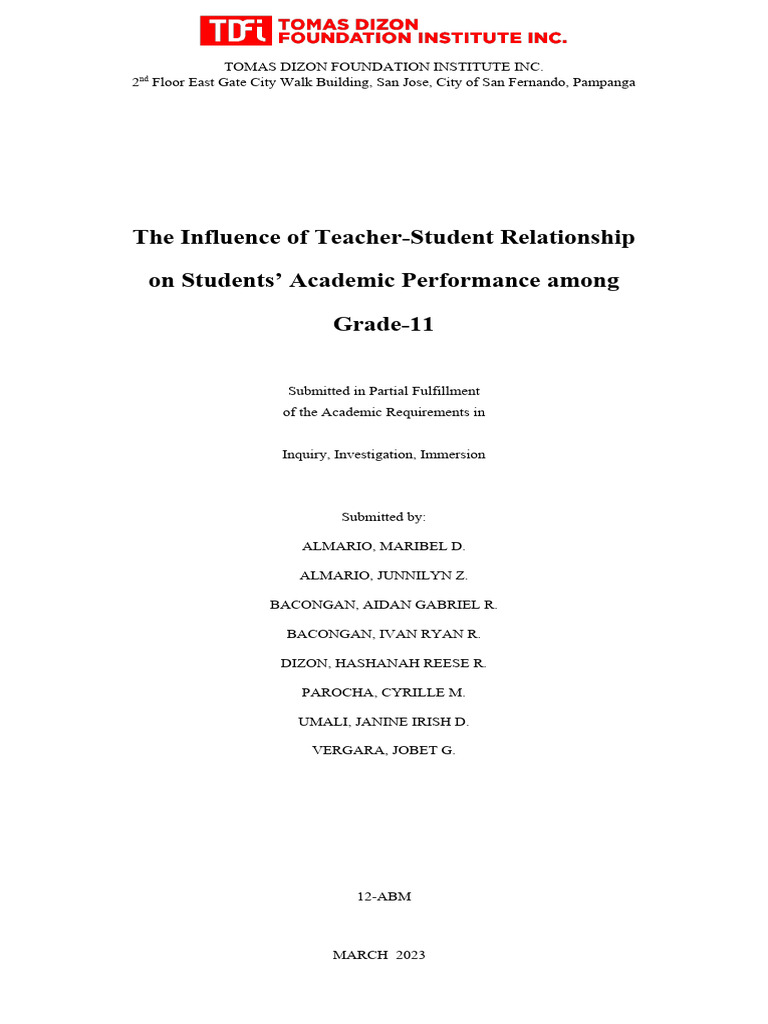 I3 Abm 12 | PDF | Emotional Intelligence | Teachers