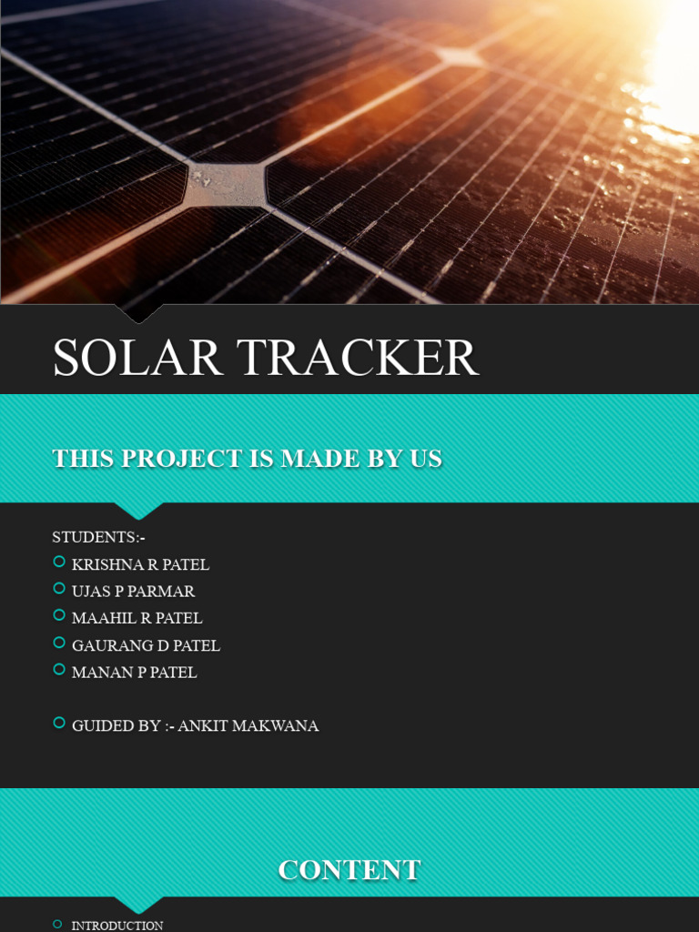 Solar Tracker | Download Free PDF | Solar Cell | Photovoltaics