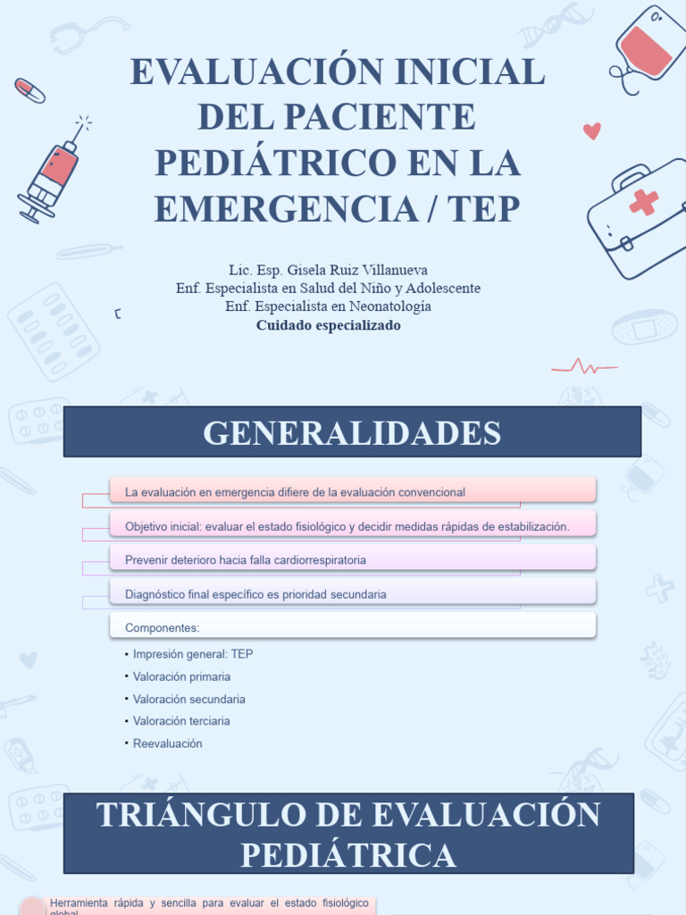 Clase 2 A Evaluación Inicial Del Paciente Pediátrico en La Emergencia ...