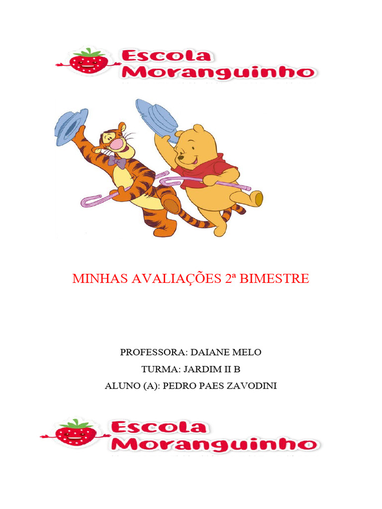 MINHAS AVALIAÇÕES 2 BIMESTRE CAPA Ok | PDF