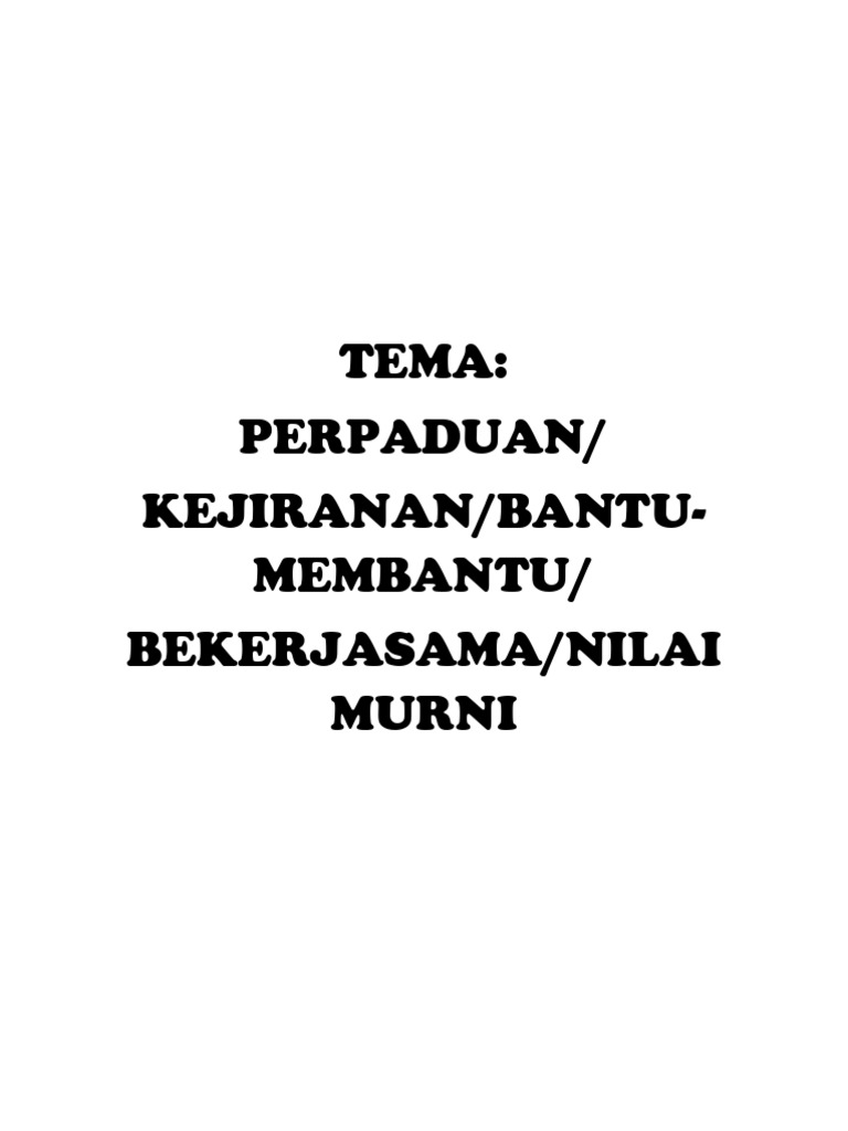 Contoh Karangan (Perpaduan) | PDF