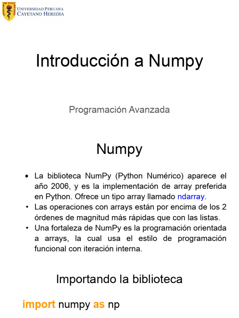 Intro A Numpy | PDF | Programación de computadoras