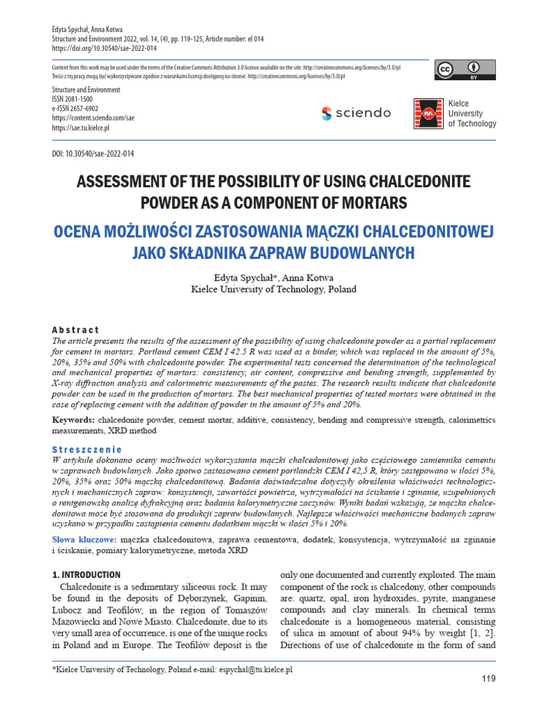 Assessment - of - The - Possibility - of - Using Chalcedonite | PDF ...