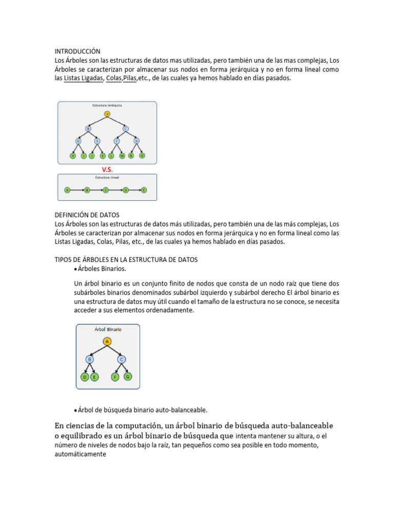 Tarea 1. Corte 3. Investigar Sobre Tipos de Árboles | PDF | Informática ...