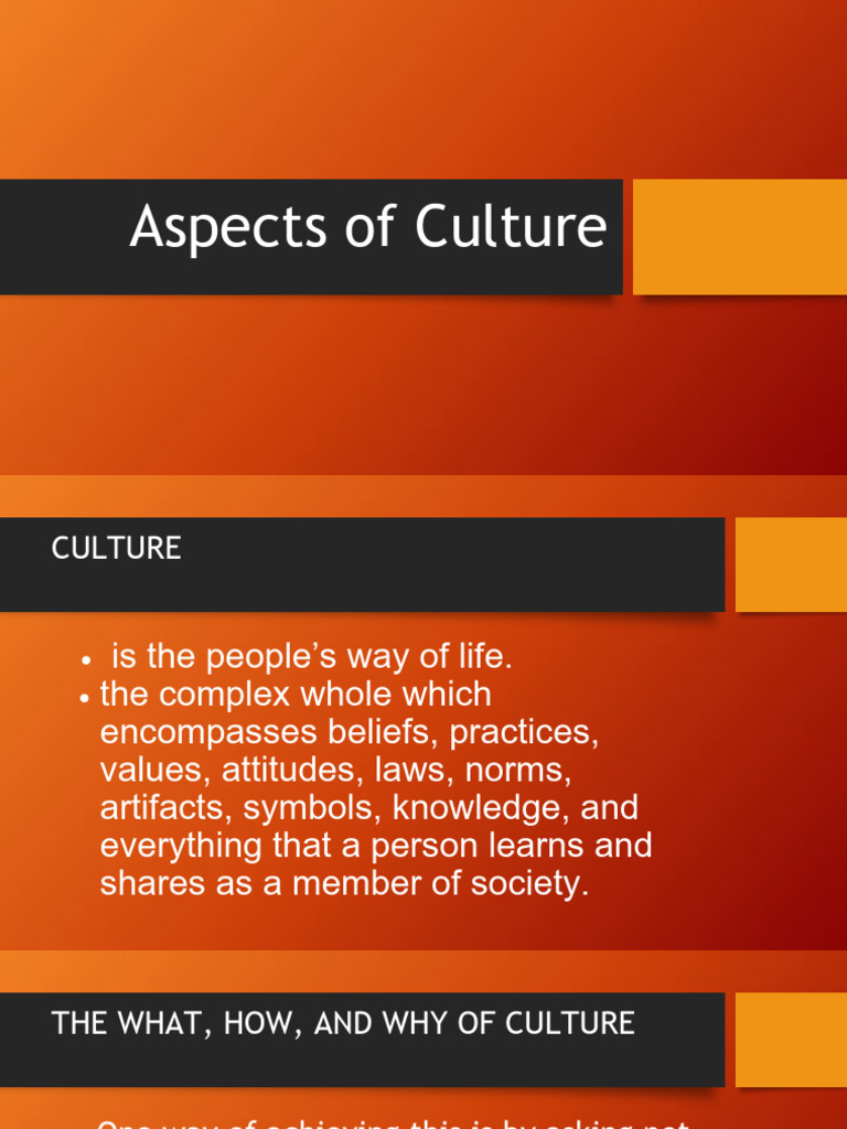 Aspects of Culture, Ethnocentrism, Cultural Relativism | PDF | Society ...