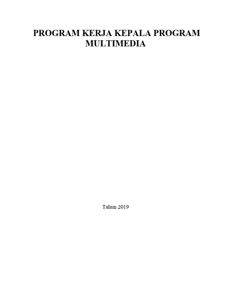 BB Program Kerja Multimedia SMK N 1 Binangun2019 Printt | PDF | Seni ...