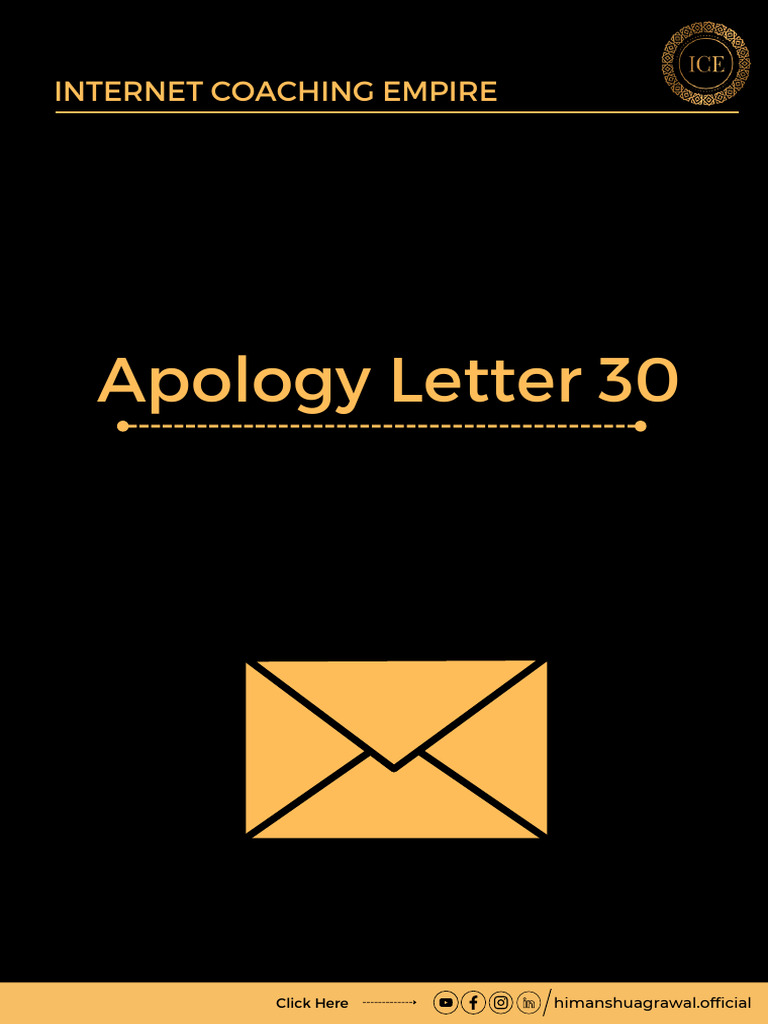 Professional Written Apology Letter | PDF